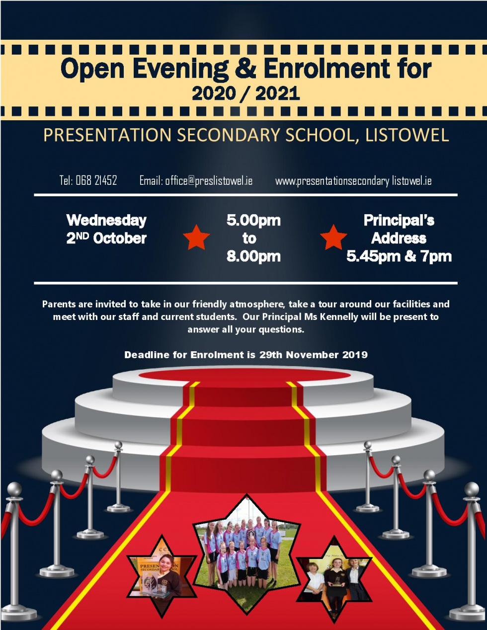 Open Evening - Presentation Secondary School Listowel